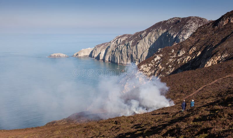 Heath Fire stock image. Image of managed, heathland, anglesey - 29592411