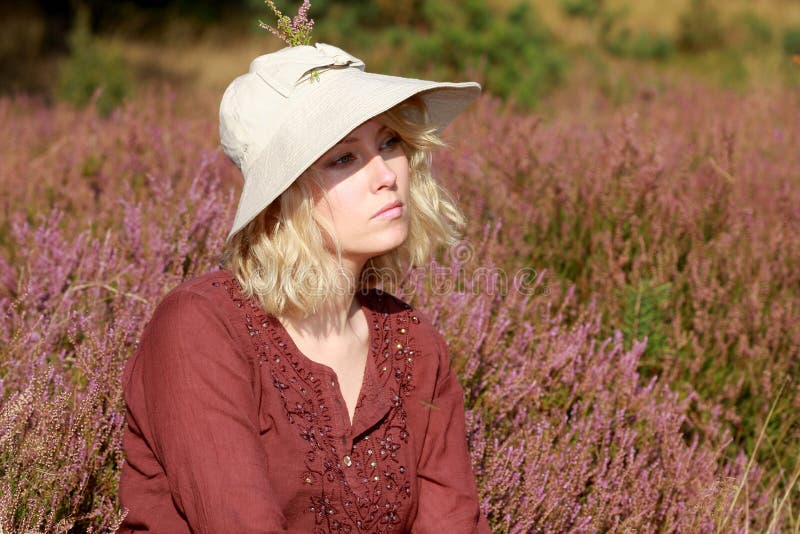 The Heather with the Autumn Stock Photo - Image of happy, blonde: 11078448