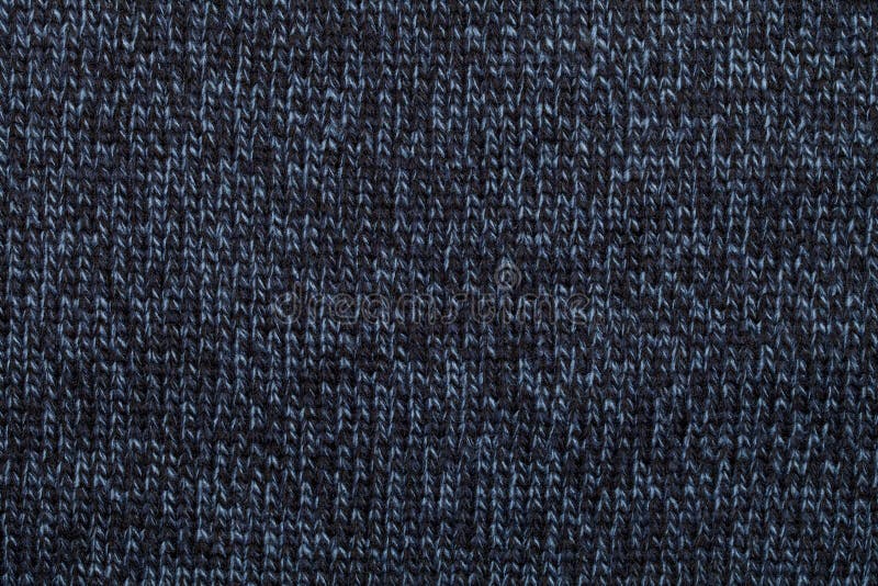 Heather Dark Blue Knitted Fabric Pattern Stock Image - Image of black ...