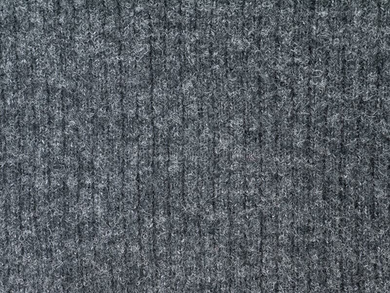 Heather Grey Ribbed Knitted Polyamide Polyacryl and Wool Mixed Fabric ...