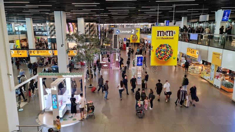 Heathrow Airport Terminal with Passengers at Shops Editorial Image ...