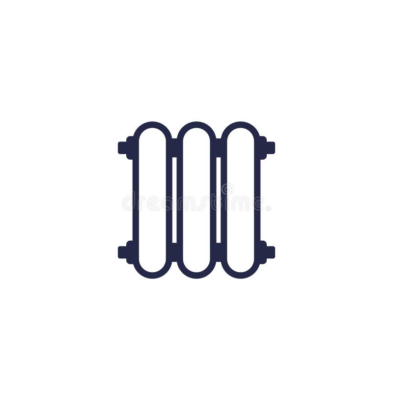 Heating Battery, Radiator Icon on White, Vector Stock Vector ...