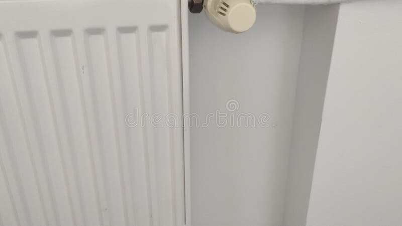 Heating Battery and Valves for Adjusting Inlet and Return Flow Stock ...