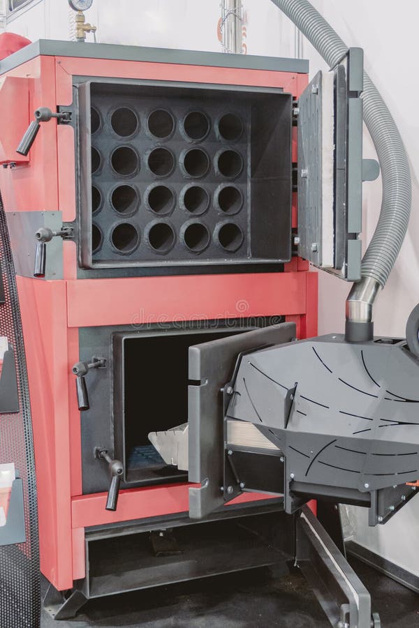 Heating Boiler for Solid Fuel with Turbocharging Stock Photo - Image of ...