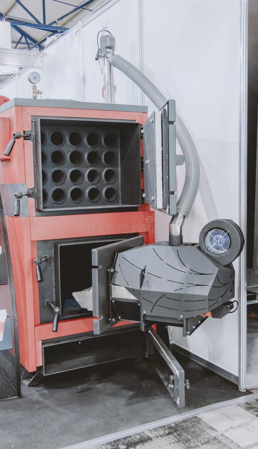 Heating Boiler for Solid Fuel with Turbocharging Stock Photo - Image of ...