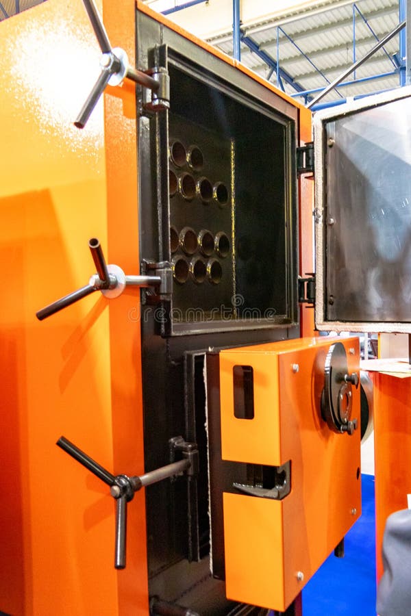 Heating Boiler Using Solid Fuel Stock Image - Image of fuel, room ...