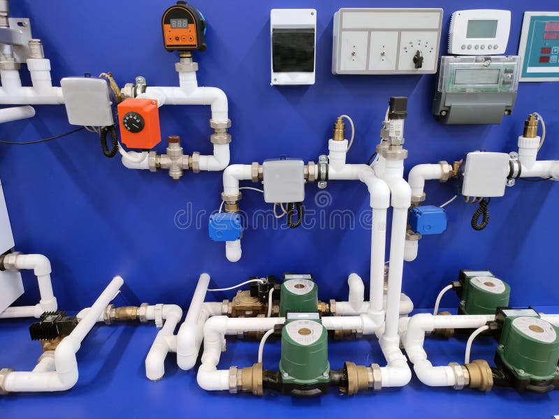 Heating Connection System. a Pump for a Water Underfloor Heating System ...