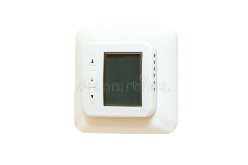 Heating and Cooling Digital Wall Panel Stock Image - Image of equipment ...