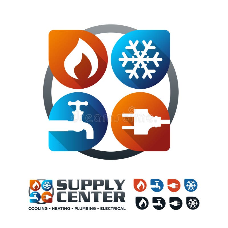 Electrical Plumbing HVAC Heating Cooling Retail and Service Logo Design ... Electrical Plumbing HVAC Heating Cooling Retail and Service Logo Design ...