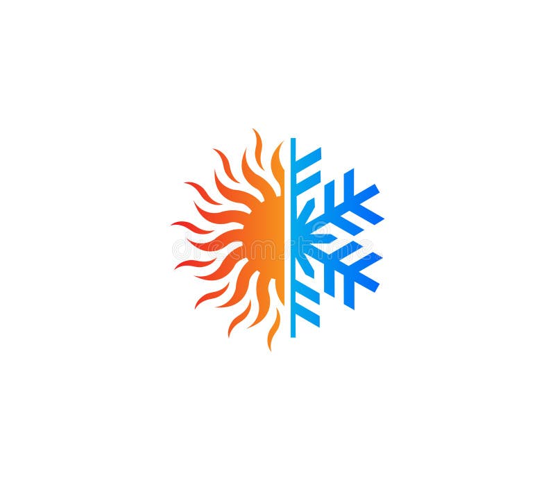 HVAC Logo - Heating and Cooling Icon - Vector Design Template Stock ...