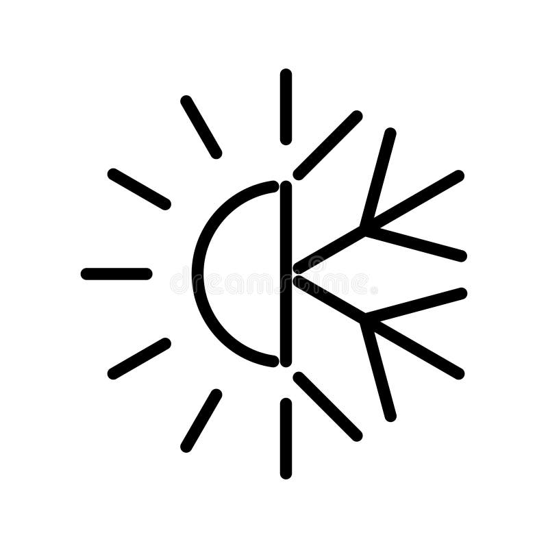 Heating cooling logo icon stock vector. Illustration of warm - 319606107