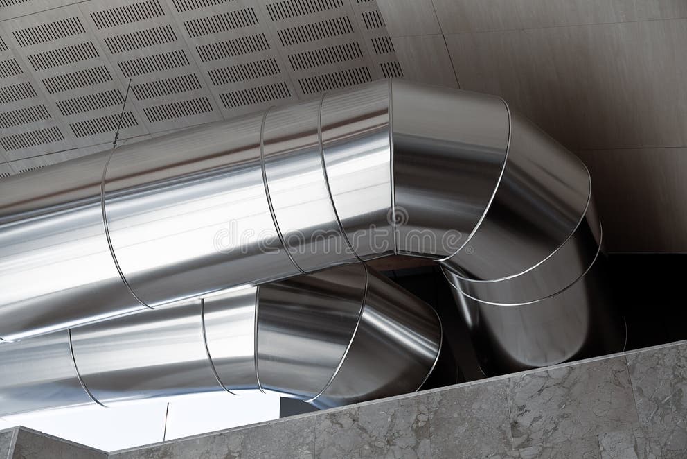 Heating Ducts stock photo. Image of aluminum, flow, detail - 28672616