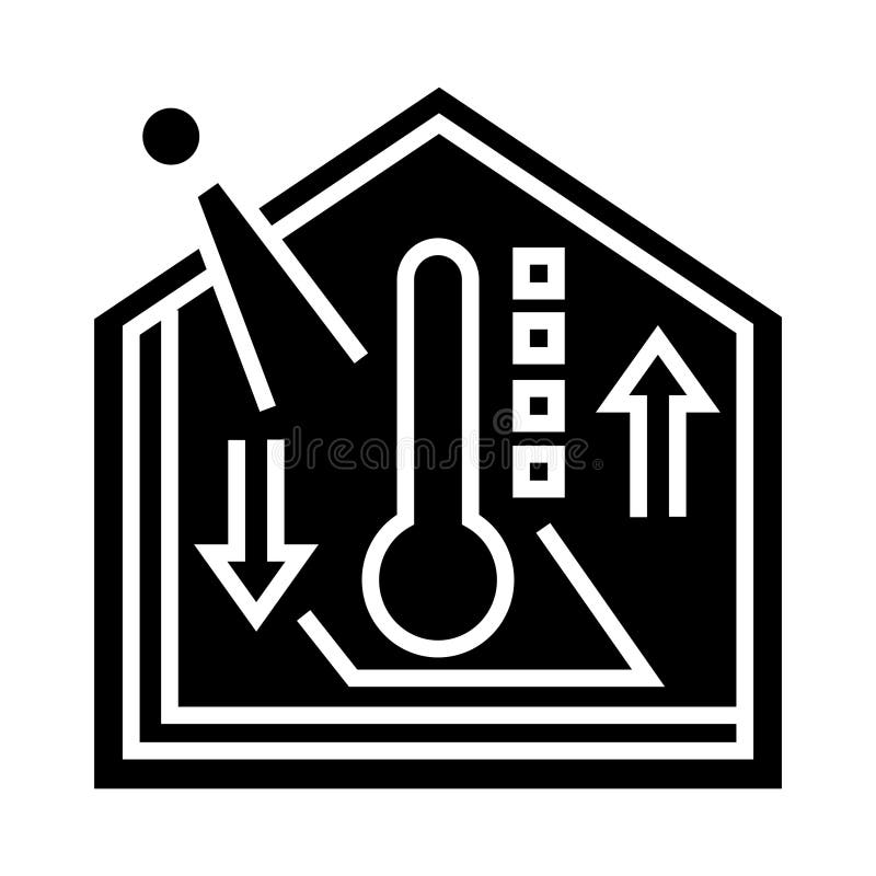 Heating Electronic System Silhouette Stock Illustration - Illustration ...