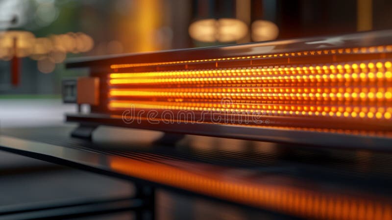 The Heating Element of a Halogen Heater Made Up of Multiple Horizontal ...