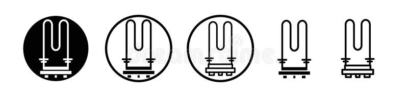 Heating Element Icon Vector Set on White Background Stock Vector ...