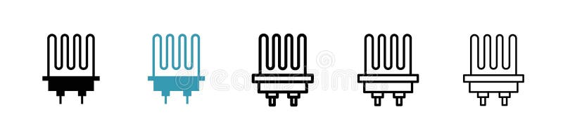 Heating Element Icon Vector Set on White Background Stock Vector ...