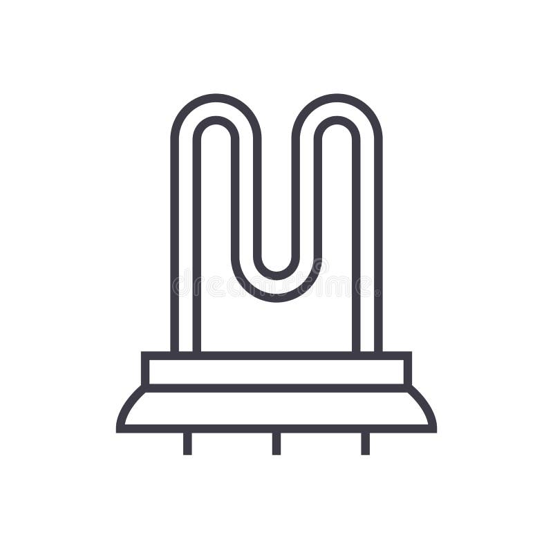 Heating Element Line Icon Concept. Heating Element Flat Vector Symbol ...
