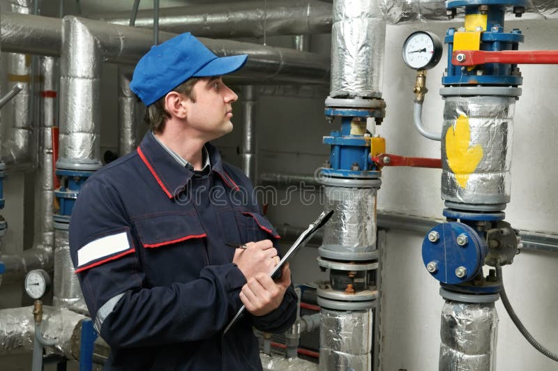 Heating engineer repairman stock photo. Image of room - 20327562
