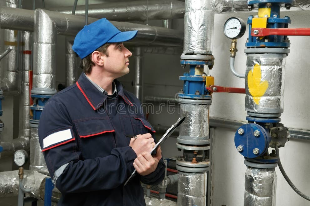 Heating engineer repairman stock photo. Image of room - 20327562