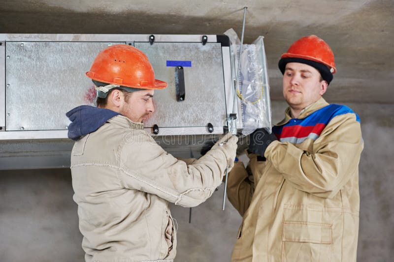 Heating Engineer Repairman in Boiler Room Stock Image - Image of valve ...
