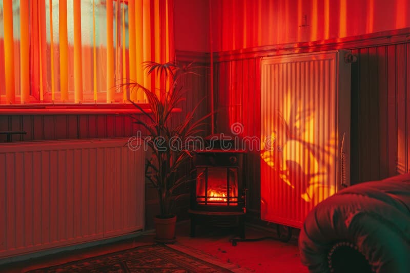 Heating at Home Concept ,snapshot Aesthetic Picture Stock Illustration ...