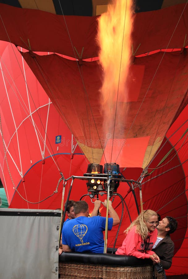 Heating hot air balloon editorial stock photo. Image of fire - 26883133