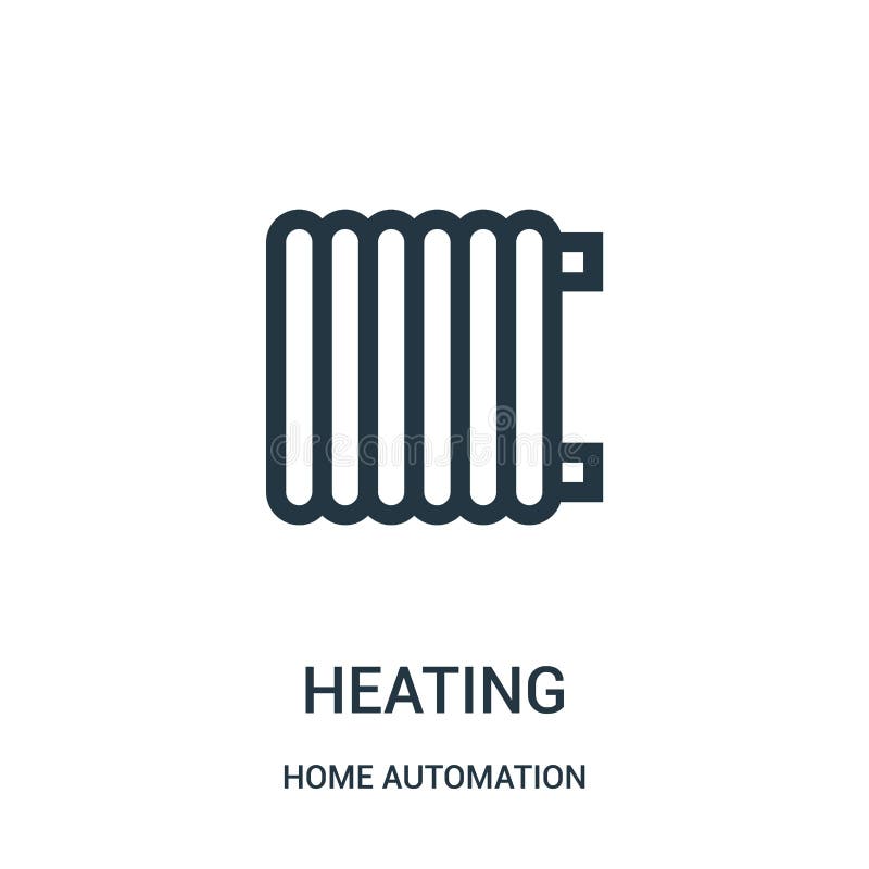Heating Icon Vector from Home Automation Collection. Thin Line Heating ...