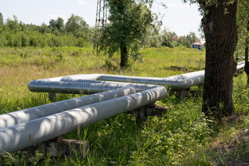 Parallel pipes outside stock photo. Image of power, fuel - 30845590