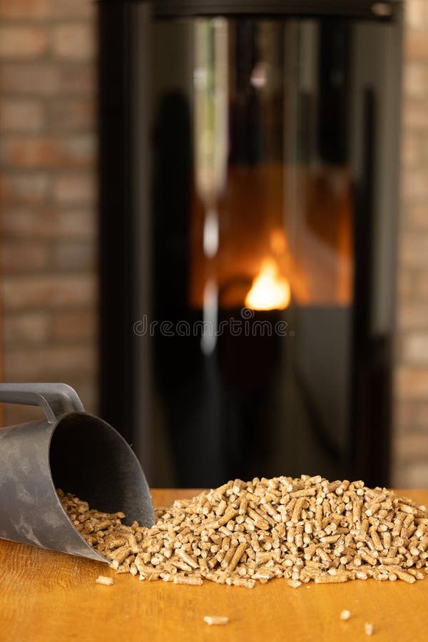 Heating pellets on a table stock photo. Image of heating - 338702868