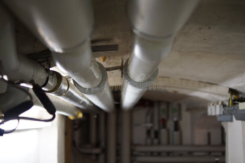 Heating Pipes in the Cellar Stock Photo - Image of danger, chimney ...