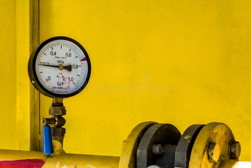 Manometer at the Heating Station Stock Photo - Image of gauge, control ...