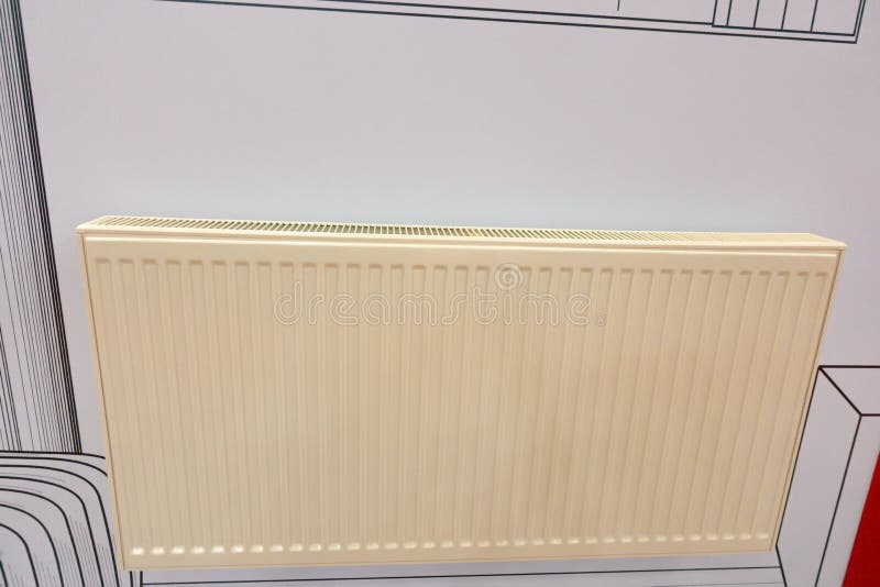Heating Radiator Hanging on the Wall Stock Image - Image of hanging ...