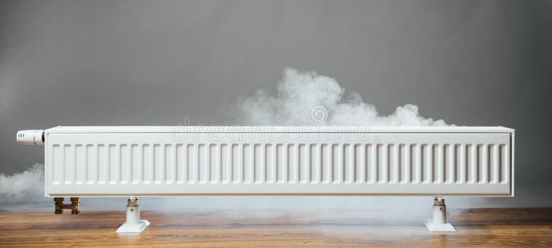 Heating Radiator at Home with Warm Steam Stock Image - Image of ...