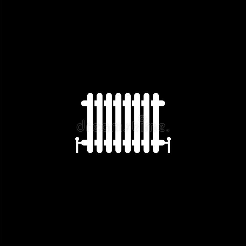 Black Heating Radiator Icon Or Logo Stock Vector - Illustration of ...