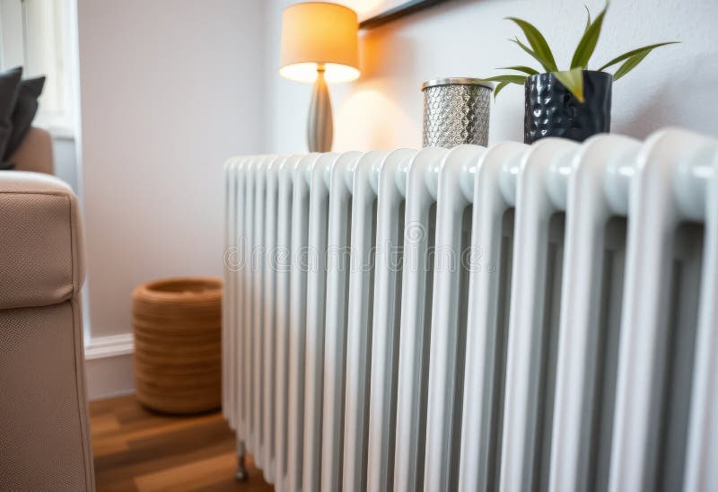 Heating Radiator Installed in a Home Interior. Home Heating and ...