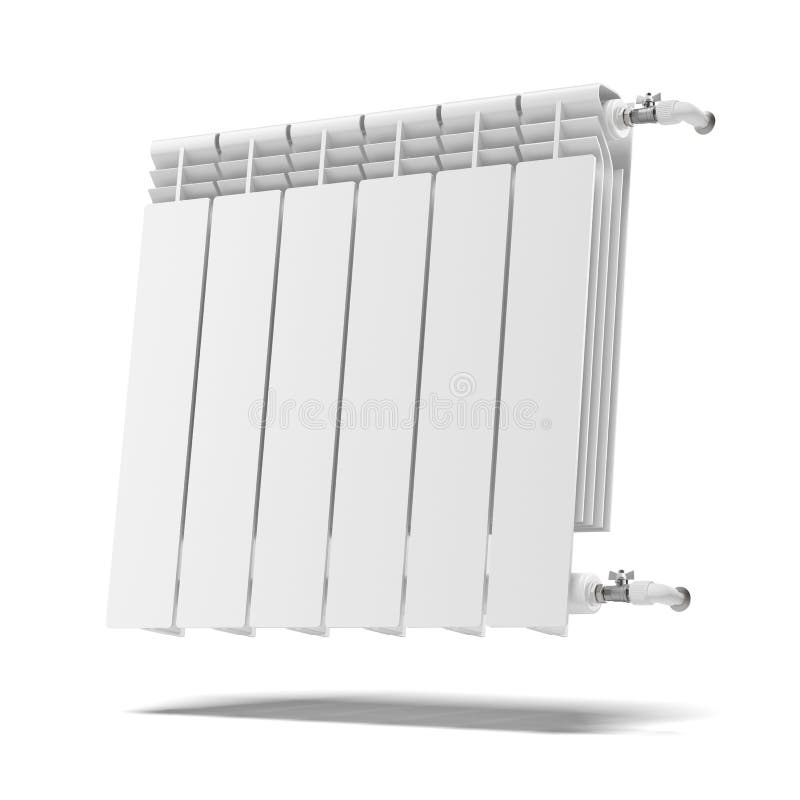 Heating Radiator on White Vector Stock Vector - Illustration of central ...
