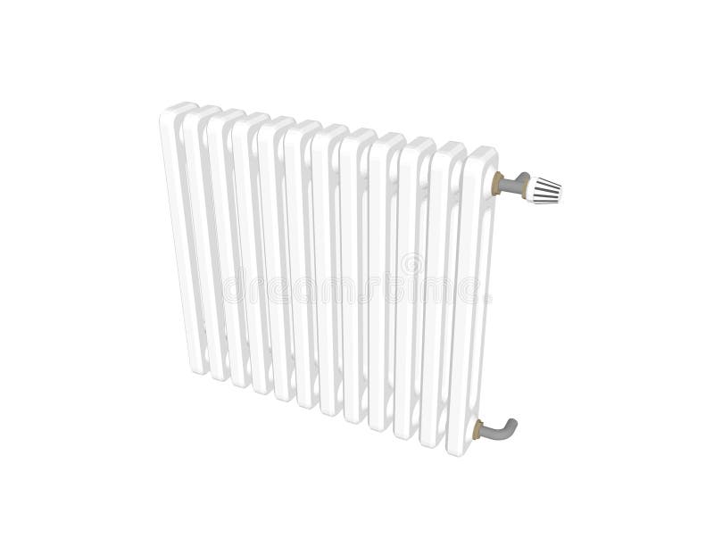 Heating Radiator. Isolated On White Background.3d Vector Illustration ...