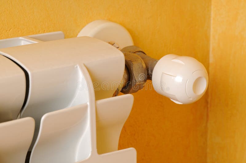 Heating Radiator Regulator Detail Stock Photo - Image of control ...