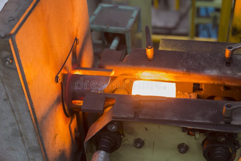 Heating Steel by Induction Heating Furnace Stock Image - Image of steel ...