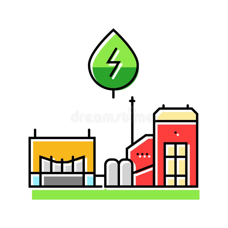 Heating System Biomass Color Icon Vector Illustration Stock ...