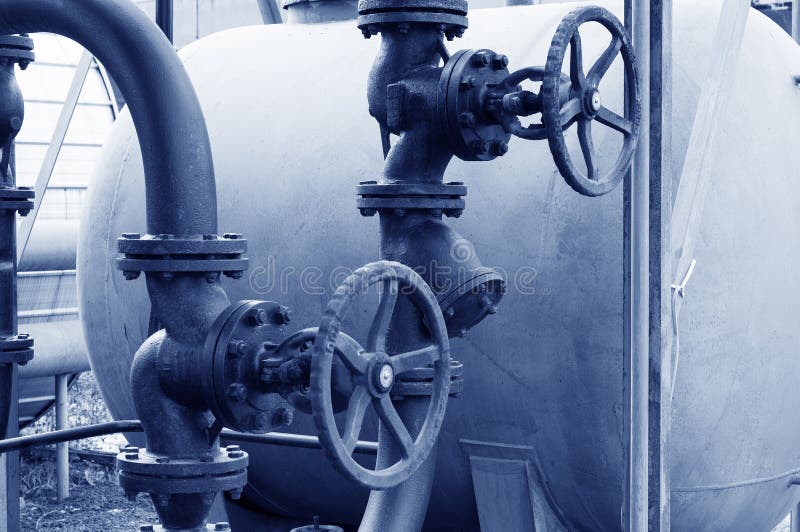 Heating System Equipment in the Factory Stock Image - Image of ...