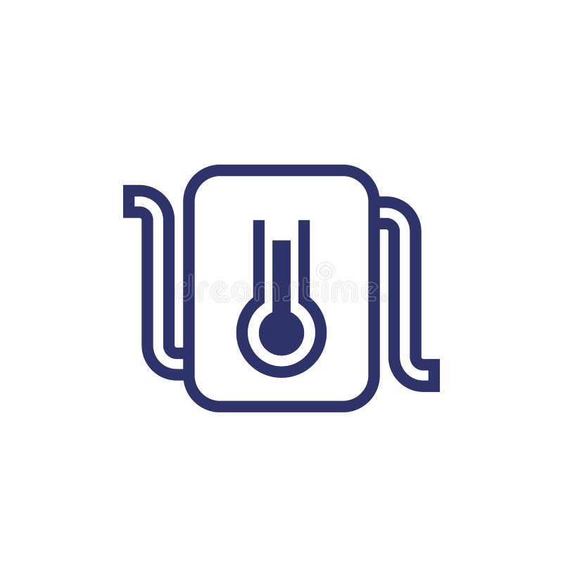 Heating System Icon on White, Vector Sign Stock Vector - Illustration ...
