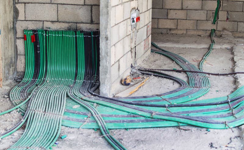 The Heating System of Plastic Pipes in an Apartment Stock Photo - Image ...