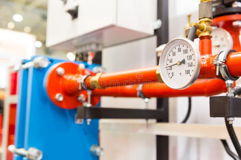 Heating Unit on the Factory Stock Image - Image of equipment, manifold ...