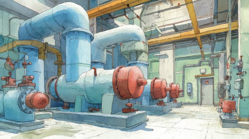 Heating, Ventilation and Air Conditioning System Room Stock Photo ...