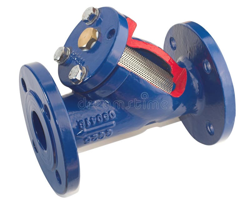 Heating Water Flange Filter Stock Photo - Image of detail, flow: 6194340