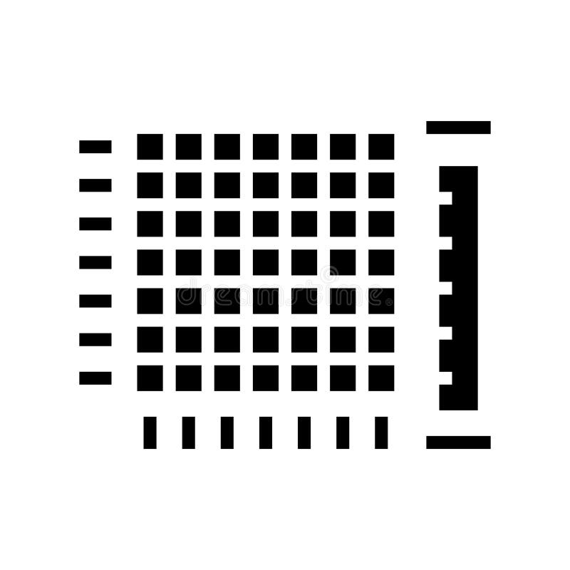 Heatmap Big Data Glyph Icon Vector Illustration Stock Illustration ...