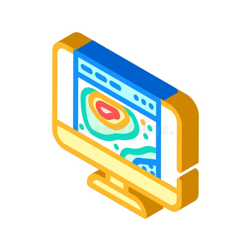 Heatmap Big Data Isometric Icon Vector Illustration Stock Illustration ...