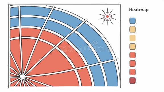 Heatmap Chart with Sun, Temperature Data Intensity Visualization Vector ...