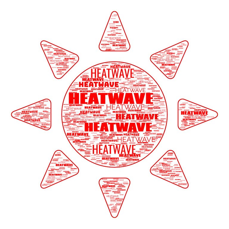 Heatwave Warning Text Illustration Background Header Stock Illustration ...